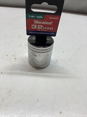 32mm Duralast 1/2" Drive 32 mm 12 Point Socket,50-220 tool New | eBay