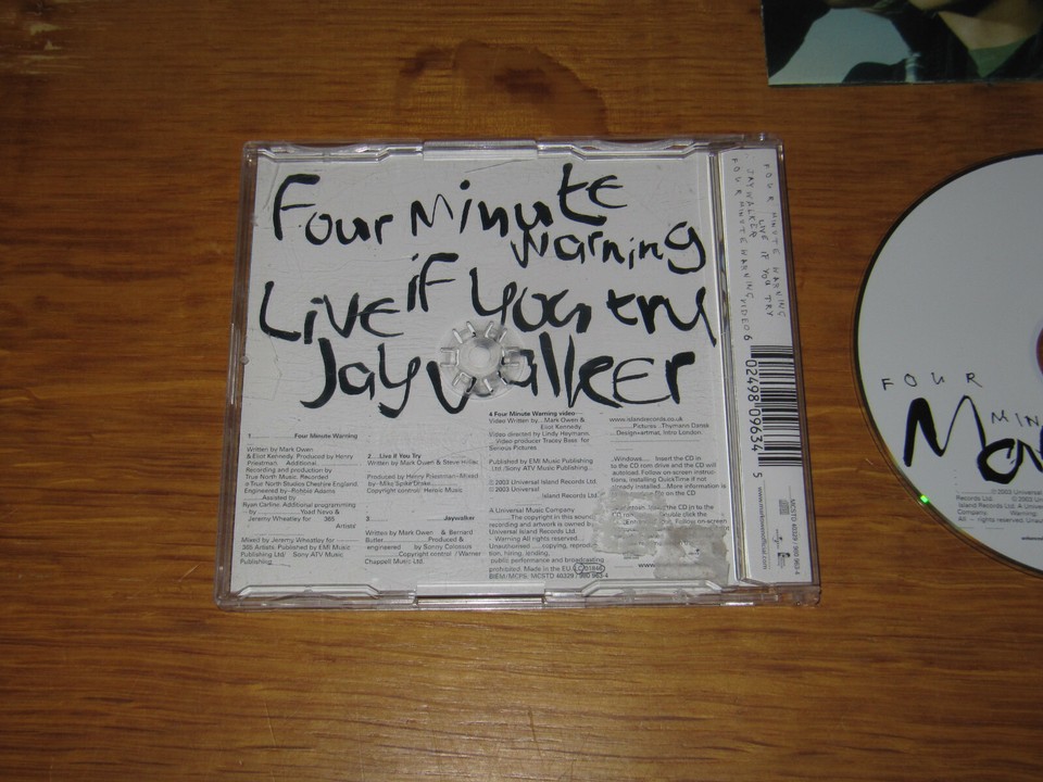 MARK OWEN - FOUR MINUTE WARNING - UK CD SINGLE | eBay UK
