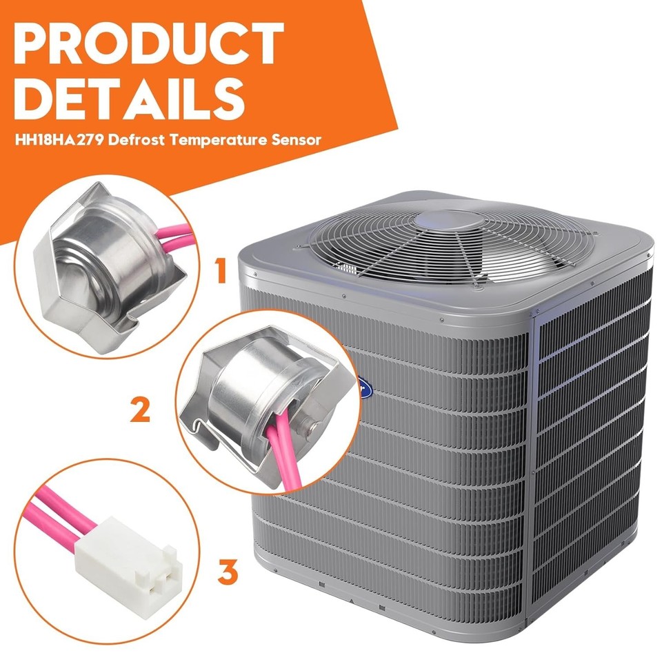 HH18HA279 Heat Pump Defrost Sensor for Carrier 50VT 024 300 and Similar ...