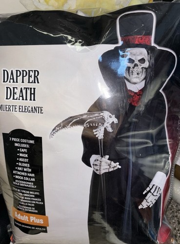 Halloween Costume Dapper Death Skeleton Reaper Men Unisex Adult Plus ...