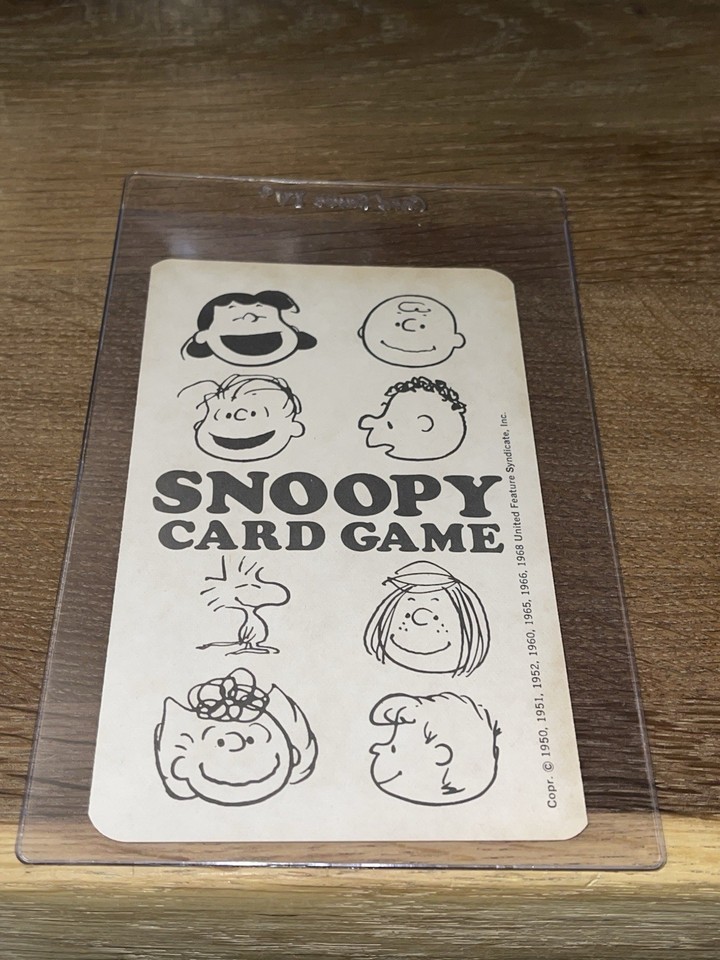 Vintage 1970s Charlie Brown Snoopy Card Game Playing Card RARE UNUSED ...