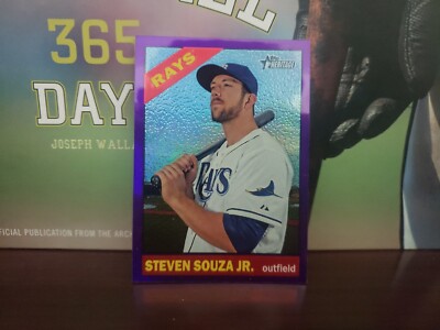 2015 Topps Heritage Purple Steven Souza Jr. #640 Rays | eBay