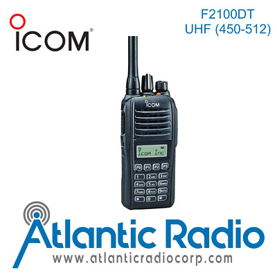 Icom F2100DT Two Way Radio - UHF (450-512) Handheld Portable - Display ...