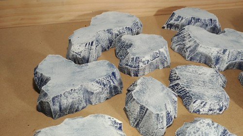 Tabletop Wargaming Terrain - Large Box Set of Ice Finish Hills | eBay