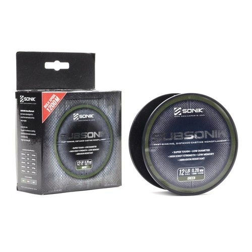 Sonik SubSonik 15lb green Carp Mono Line 1200m PER SPOOL BRAND NEW | eBay
