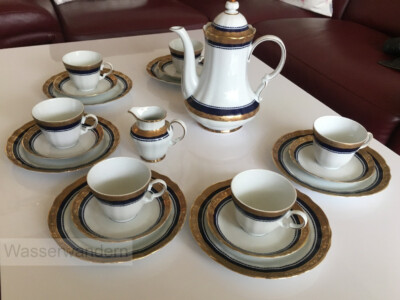 Winterling Porzellan 60er 70er Geschirr Kaffeeservice Goldrand ...