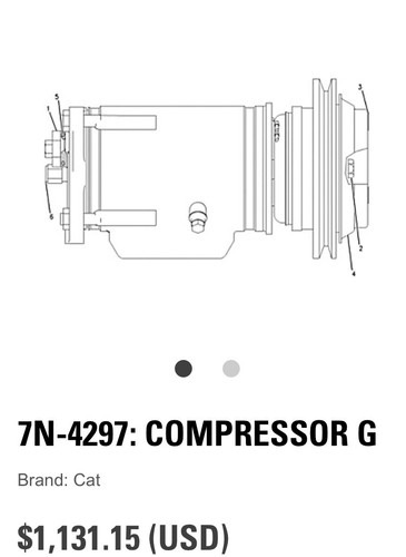 Caterpillar Oem Compressor Gp 7N-4297 (0R-5739). Cat Nos Compressor ...