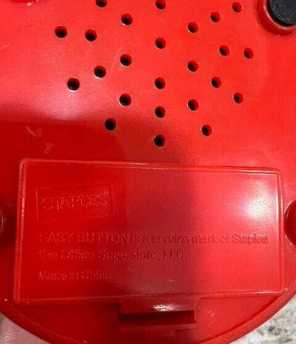 Staples EASY Button Red and Gray With Batteries | eBay