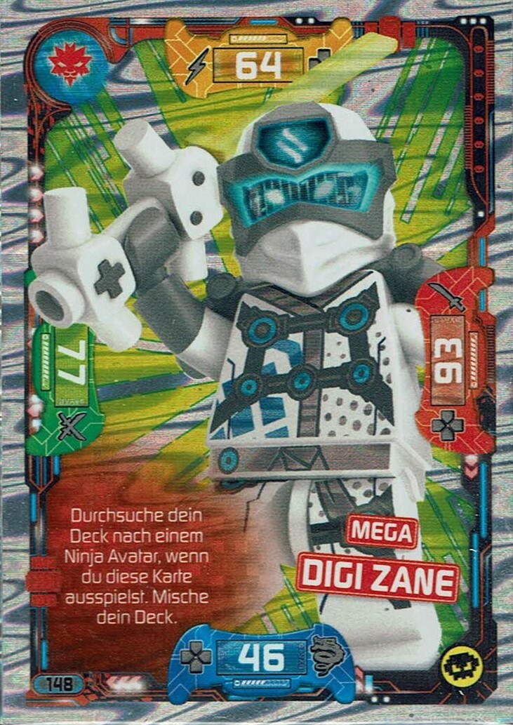 Lego Ninjago Serie 5 TCG Sammelkarten Karte Nr. 148 Mega Digi Zane | eBay