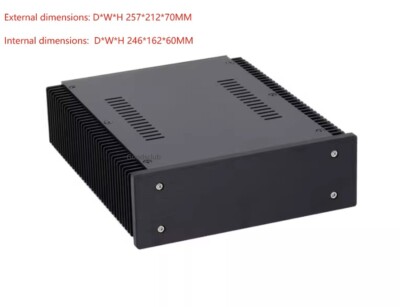 Power Amplifier Chassis DIY Full Aluminum Case DAC AMP Shell Size 257* ...