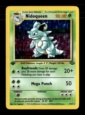 Nidoqueen (7) Holo Rare Holo Jungle 07/64 LP Pokémon TCG | eBay