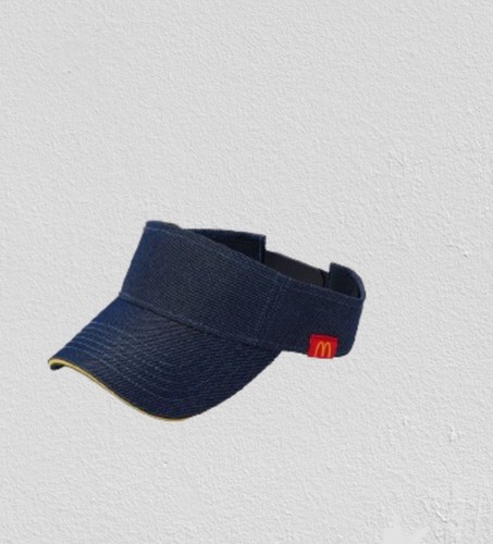 McDonalds Employee Visor,Navy ,Adjustable Size,flexible,unisex,New | eBay
