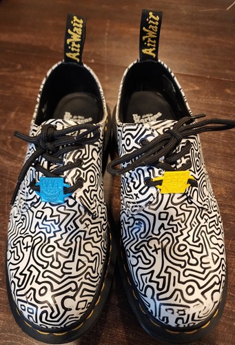 Dr Martens Keith Haring Pop Pattern Black White 1461 KH Fig Size US M6 ...