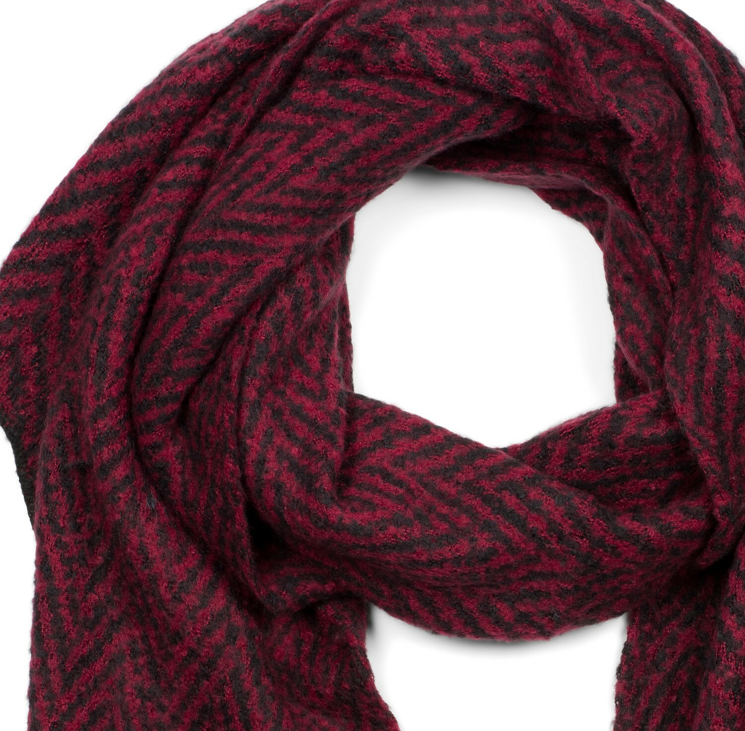 Damen weicher Zacken Muster Web Schal in asymmetrischer Form, Winter ...