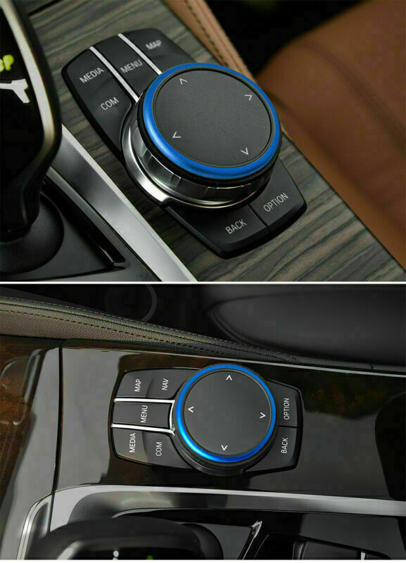 For BMW 5 Series IDRIVE Multimedia Audio Controller Knob Cover Button ...