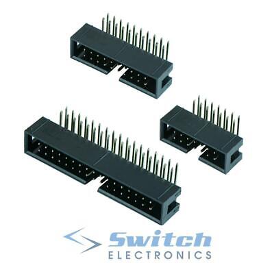 IDC Right Angle Pin PCB Boxed Header Connector 2.54mm - 10 to 40 Ways ...