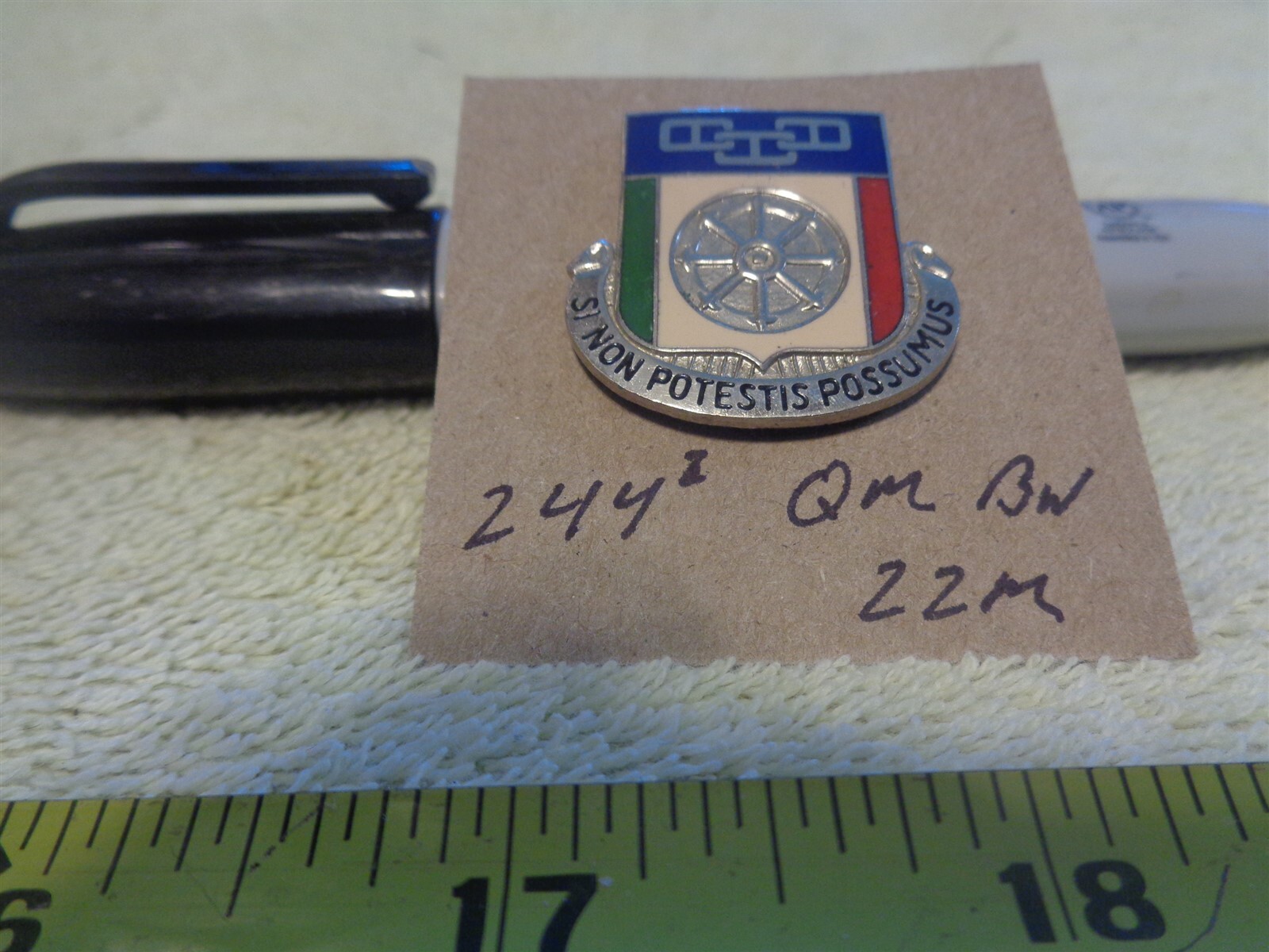 244th Quartermaster Battalion 22M Unit Crest, DI, DUI (DRAW#T16) | eBay