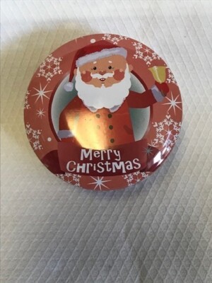 Small Retro Christmas Tin FATHER CHRISTMAS Suit Small Gifts | eBay UK