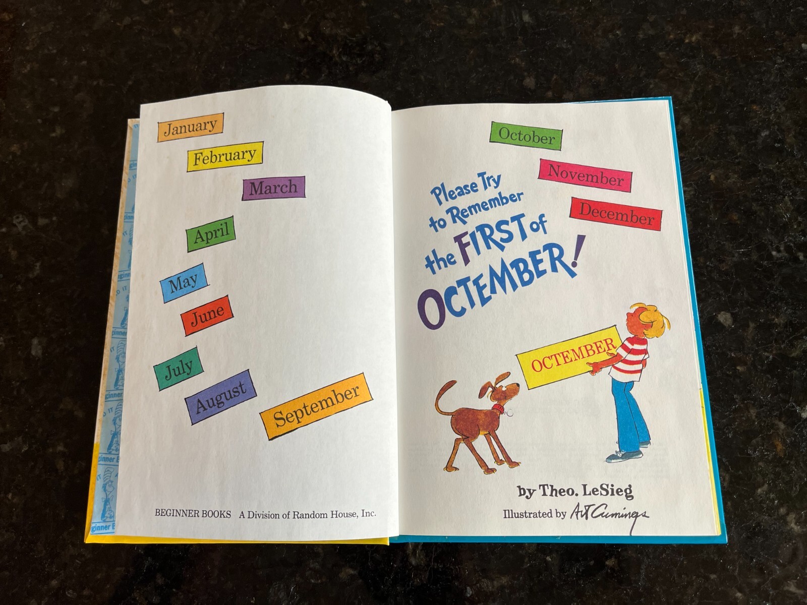 Please try to remember the first of Octember! LeSieg Seuss book 6.25"x8 ...