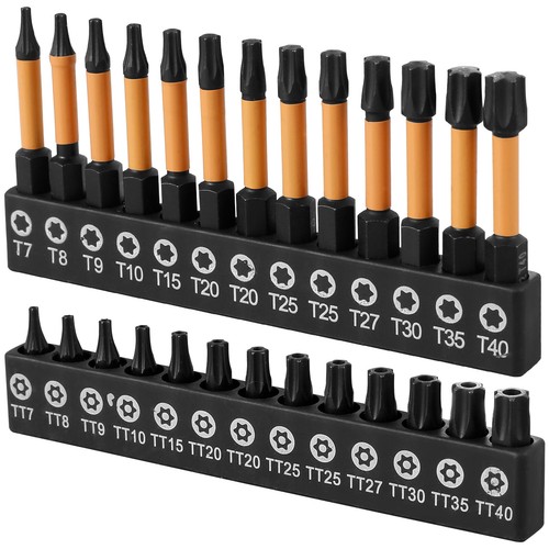 26x Torx Bit Set S2 Alloy Steel 1/4inch Hex Shank Star Sturdy Torx ...