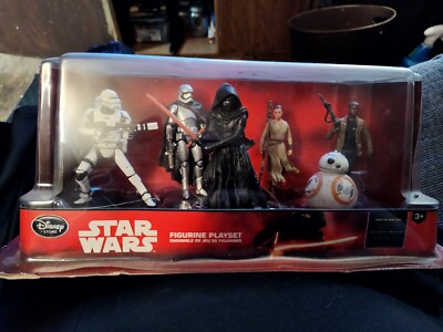 NEW!! DISNEY STORE STAR WARS FIGURINE PLAYSET THE FORCE AWAKENS SET OF ...