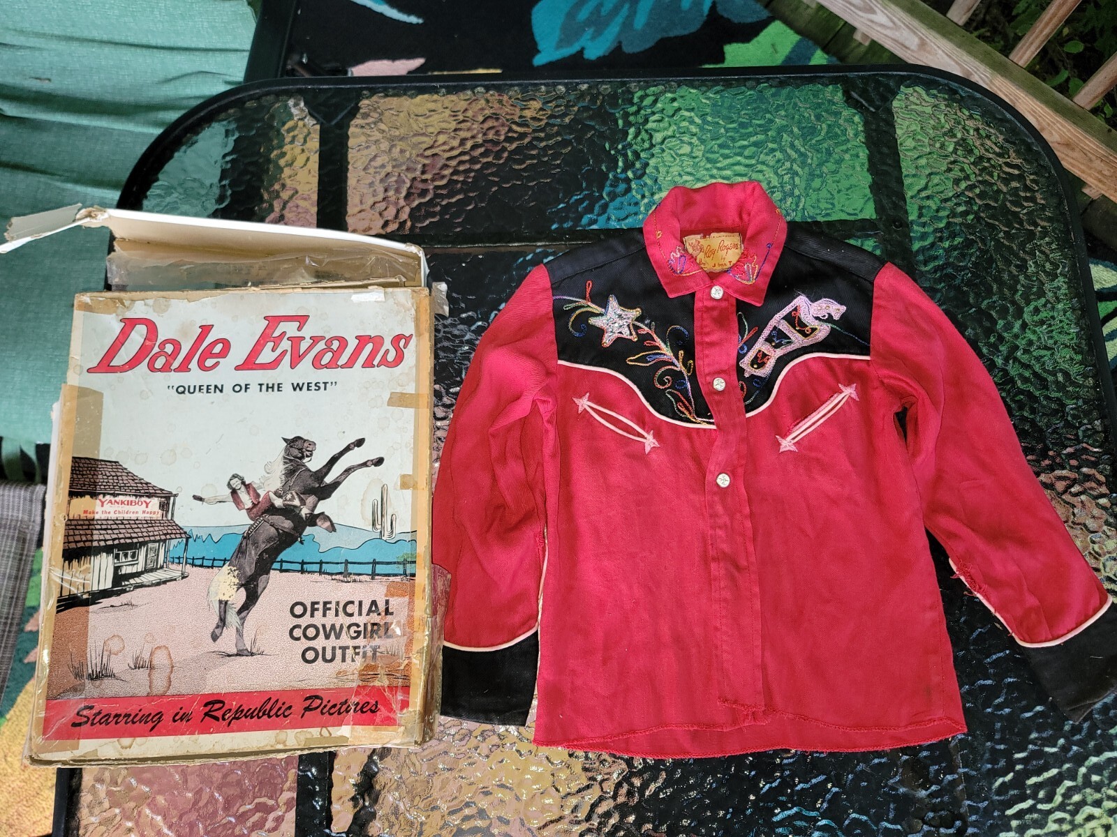 1950s DALE EVANS QUEEN OF THE WEST cowgirl red size 10 original box Roy ...