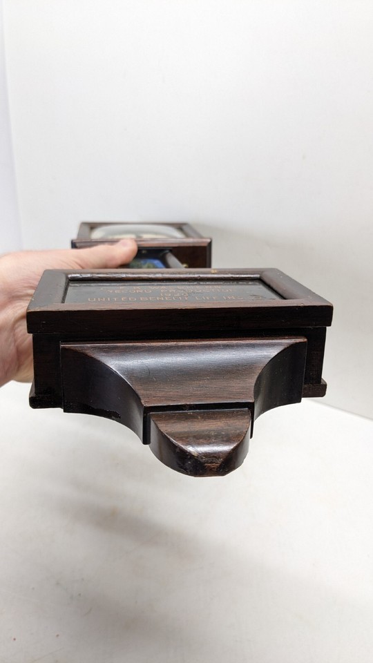 Antique 1920s 1928 New Haven Jeweled 8 Day Square BANJO Wall Clock ...