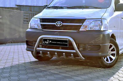 TOYOTA HIACE MK5 CHROME AXLE NUDGE A-BAR, STAINLESS STEEL BULL BAR 2007 ...