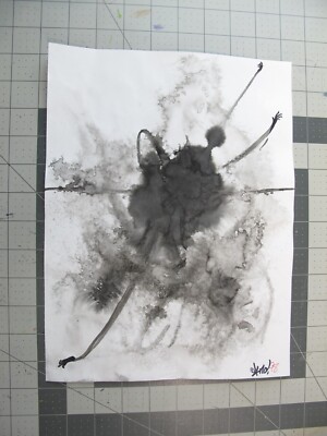 vtg 1990s hip hop graffiti Original art OKNO Ink on paper shroud KNO2 ...