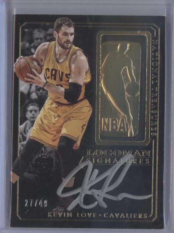 2014-15 Panini National Treasures - Gold Logoman Signatures Kevin Love ...
