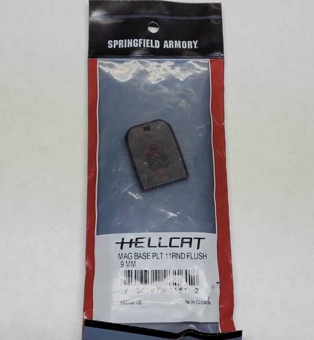 Springfield Hellcat 11rd Black Magazine Base Pad Floor Plate Flush Fit ...