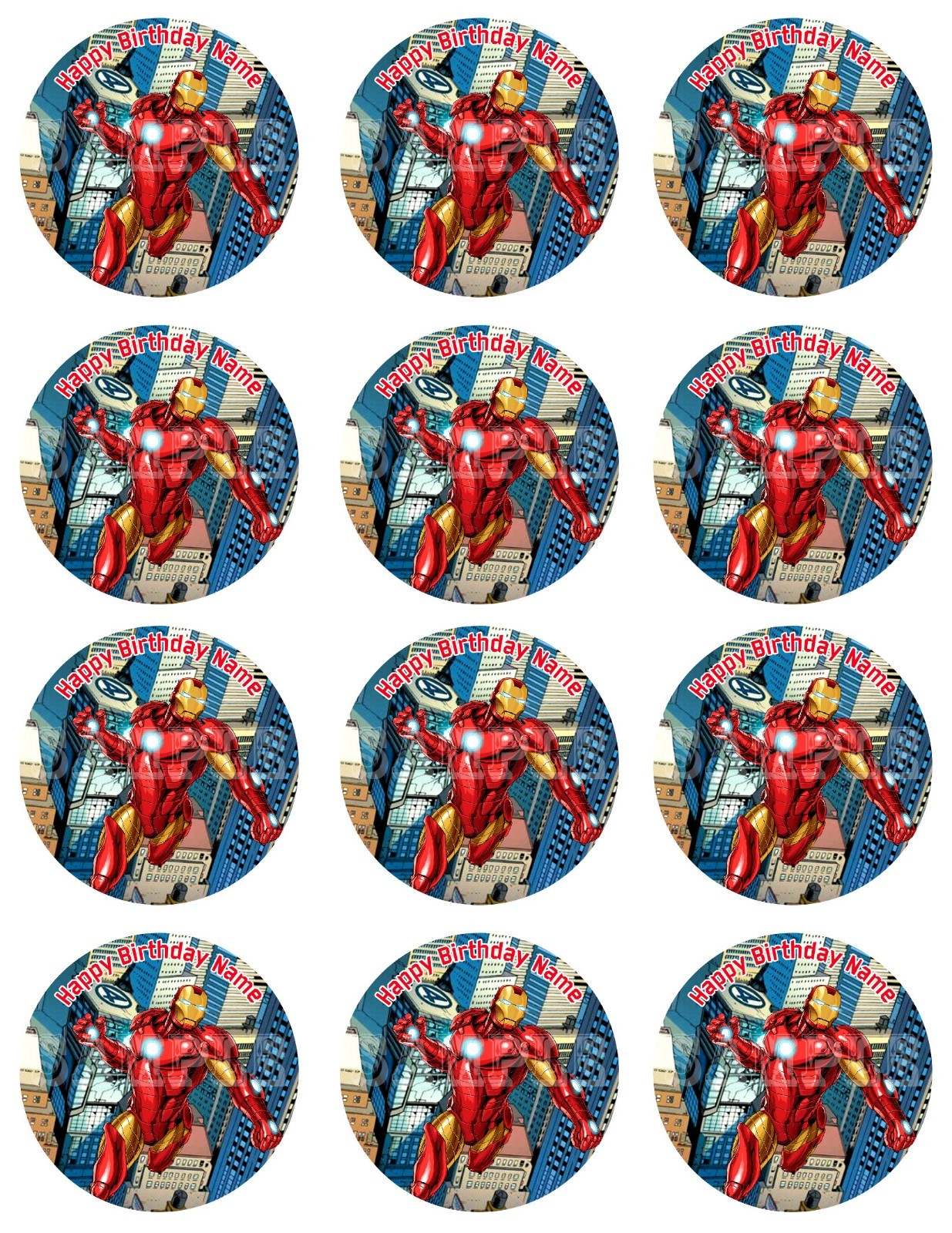 IRON MAN Edible Cake topper image decoration | eBay