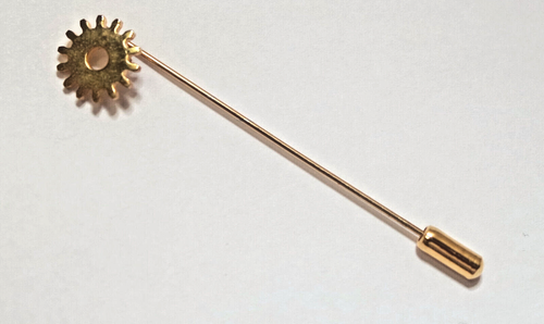 Cog Gear Steampunk Gold Tone Stick Pin Marked Boston | eBay