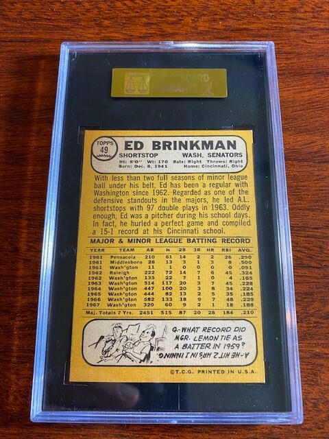 1968 Topps - Yellow Team Name #49 Ed Brinkman for sale online | eBay