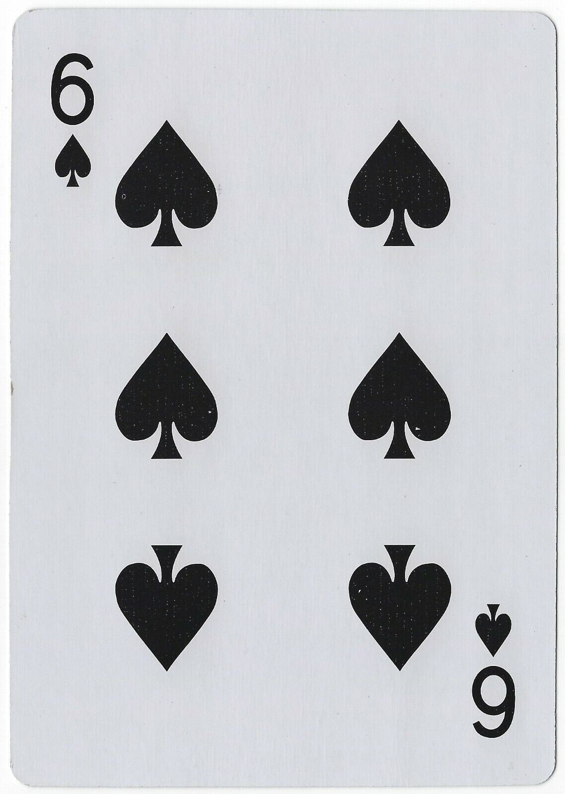 Jumbo Giant Playing Card 6 Six of Spades Junk Smash Journal Scrapbook ...