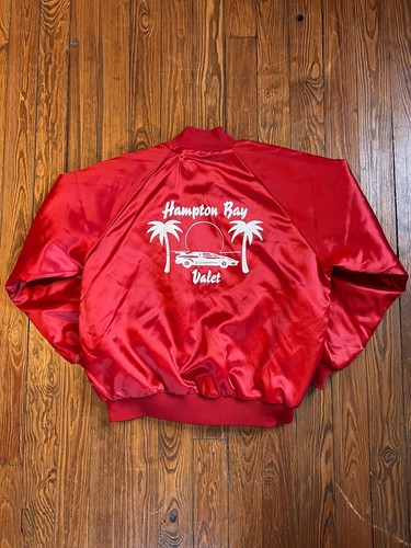 Vintage 80s Lamborghini Countach Satin Bomber Jacket Hamptons Valet New ...