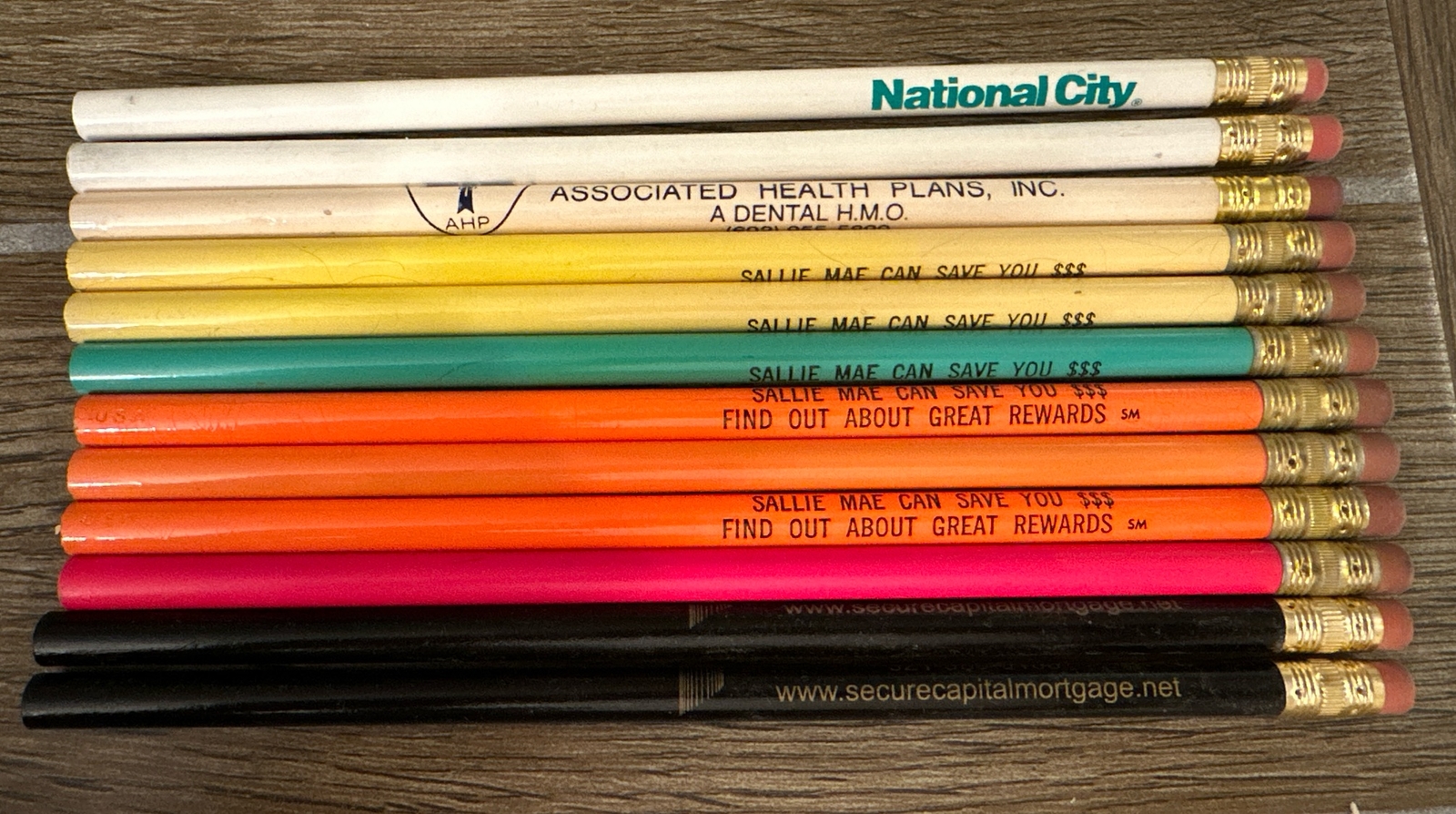 Vintage Assorted Advertising Wood Pencil Lot of 12 | eBay