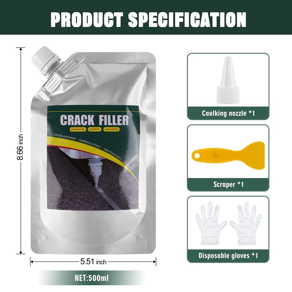 Concrete Crack Filler Waterproof Weather-Resistant Type Caulking Glue ...