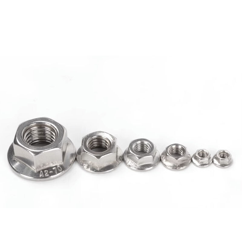 Fine Pitch Thread Flange Serration Nuts Lock Nuts 304 Stainless Steel ...