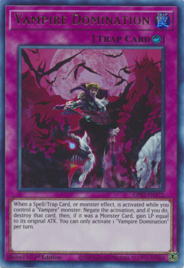 Yugioh! Vampire Domination - GFP2-EN172 - Ultra Rare - 1st Edition Near ...