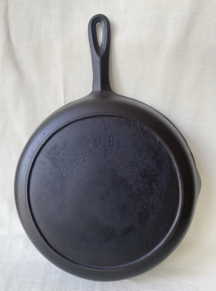 Fully Restored (BSR) Red Mountain #8 Cast Iron Skillet Frypan Heat Ring ...