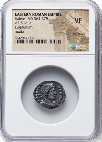 Valens 364-378 AD SILVER AR Siliqua Eastern Roman Byzantine Empire Coin ...
