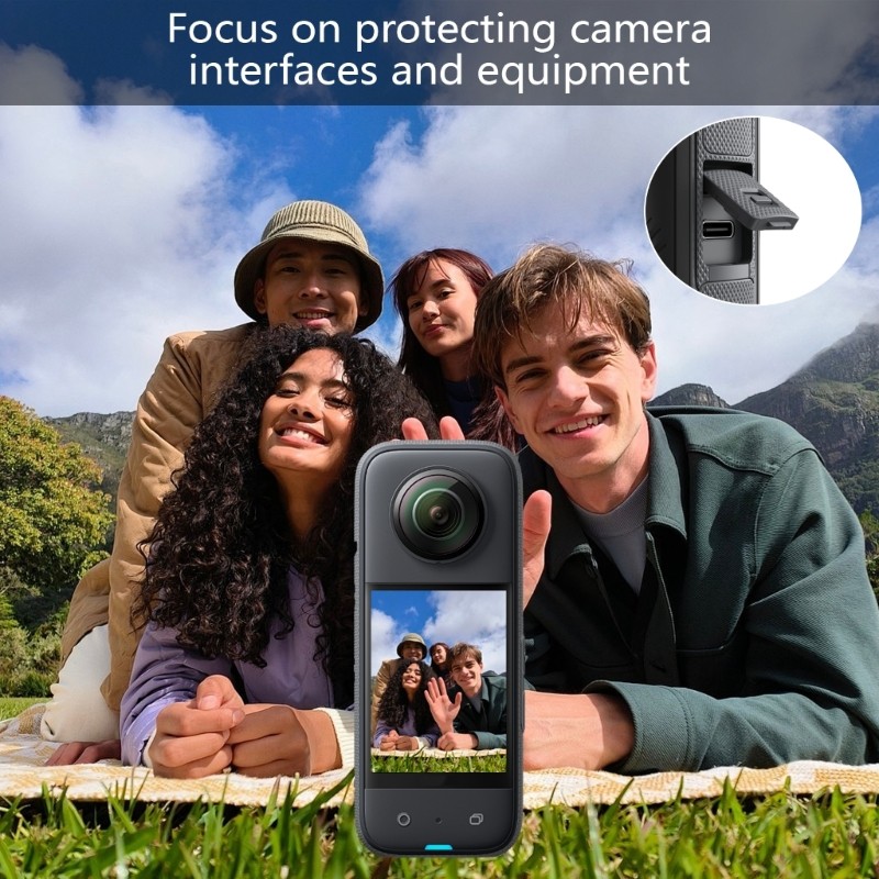 For 360 X4 Action Camera USB Protective Cover Dustproof and ...