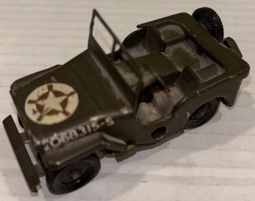 Vintage Tin Metal TRI-ANG MINIC-TOYS U.S. Army Wind-Up JEEP England NO ...