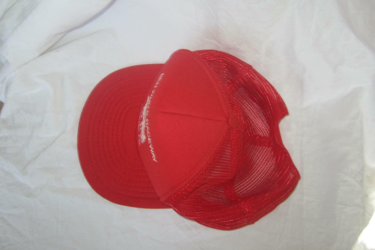 RARE Ben White Raceway Mesh Trucker Hat Cap Red Snapback Harness Horse ...