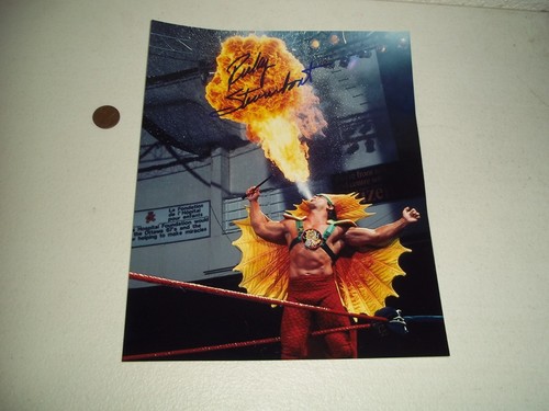 VINTAGE RICKY THE DRAGON STEAMBOAT AUTOGRAPH SIGNED PROMO PHOTO WWE WWF ...