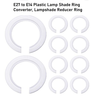 Plastic Lamp Shade Ring Converter E27 to E14 , Lampshade Reducer Ring ...