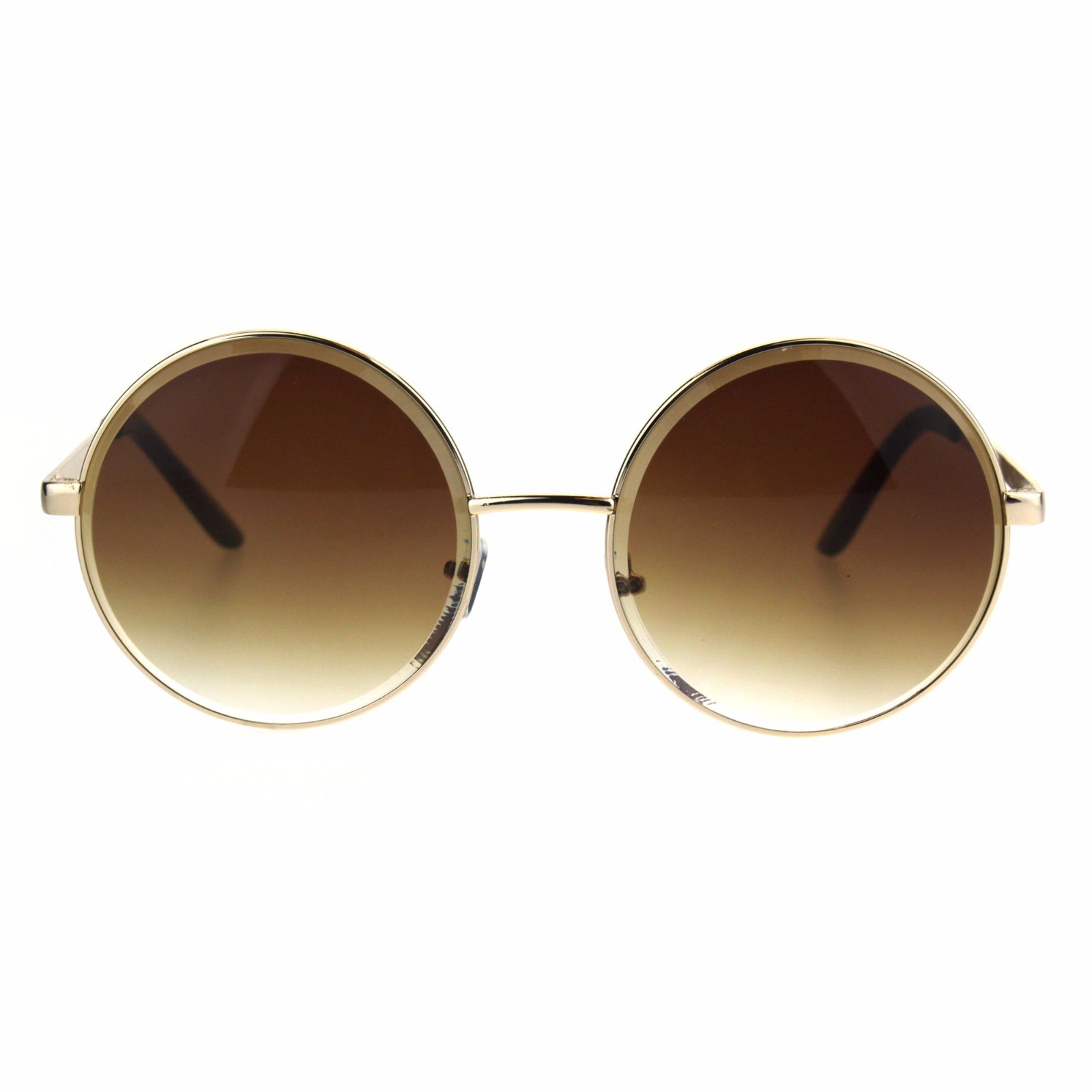 Women's Fashion Sunglasses Round Circle Frame Beveled Lens Shades UV400 ...