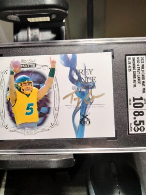 Trey Lance SGC 8.5/10 Auto 4/25 Blue 2021 Wild Card Smoking Guns ...