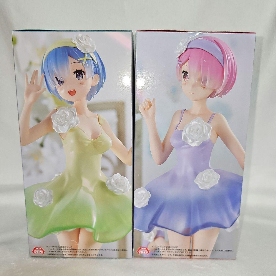 Re Zero Rem Ram Trio Try iT Figure flower dress 2 piece set with box ...